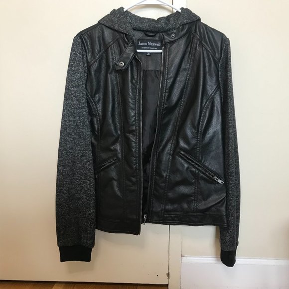 jason maxwell | Jackets & Coats | Jason Maxwell Halfleather Jacket ...